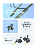 China Lenovo BT10 Neckband Wireless Bluetooth Earphone TPE Material for sale
