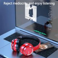 China 20H Lenovo Wireless Over Ear Headphones Hd200 Noise Cancelling Headset Foldable for sale