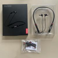 China Lenovo HE05X Neck Bluetooth Headphones Black Bluetooth 5.0 Noise Reduction IPX4 for sale