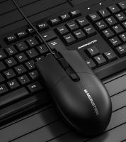 China ROHS Mechanical Keyboard Mouse Black USB Connect Rgb Monster KM2 for sale