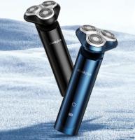 China ES60 Electric Shaver With 2000mAh Battery Waterproof IPX7 200-Day Standby USB Charging Black/Blue for sale