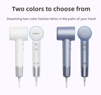 China Lenovo HB100 RGB Light Negative Ion Hair Dryer 1600W Power White/Blue for sale