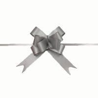China Party Decoration Butterfly Silver Pull Bows 18mm Matte Material for sale