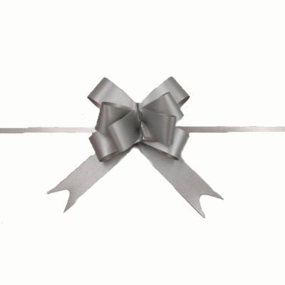 China Party Decoration Butterfly Silver Pull Bows 18mm Matte Material for sale
