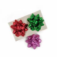 China Christmas Metallic Gift Box Bow 3inch Green Bows For Presents for sale