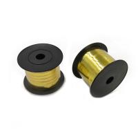 China Balloon Curling Gold Ribbon Roll 50m Metallic Custom Ribbon Rolls for sale