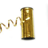 China 100Y Metallic Gold Gift Ribbon Roll Curling Balloon Ribbon Rolls for sale