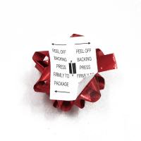 China OEM 1.25inch Plastic Red Gift Wrapping Ribbon Bows For Presents for sale