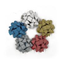 China Glitter Plastic Gift Wrapping Bows And Ribbons 4cm 12cm Present Ribbon for sale