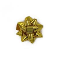 China ODM Metallic Gold Red Star Ribbon Bow 2inch Christmas Pull Bows for sale