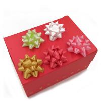 China Polypropylene Gift Wrap Bow 5cm Red Christmas Bows For Presents for sale