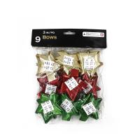 China 3inch Plastic Christmas Gift Ribbon Bow Holographic Gift Packaging for sale
