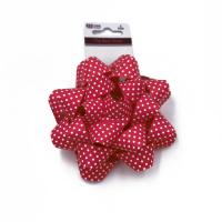 China Printed Gift Wrap Plastic Present Ribbon Bow 4cm 12cm Red Star Bows for sale