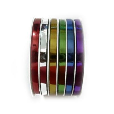 China Curling Polyester Ribbon Roll 5m Gift Decoration Metallic Material for sale