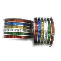 China Curling Polyester Ribbon Roll 5m Gift Decoration Metallic Material for sale