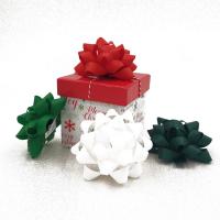 China 7cm Gift Wrap Plastic Star Ribbon Bow Christmas Bows For Gifts for sale
