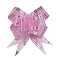 China Silver Lines 4inches PP Ribbon Pull Bows Butterfly rose gold pull bow for sale