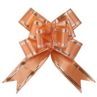 China Silver Lines 4inches PP Ribbon Pull Bows Butterfly rose gold pull bow for sale