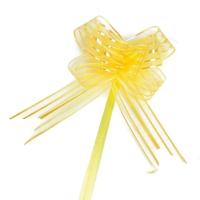 China 32*460mm Pink Ribbon Pull Bows Ridescent Lines Organza Ribbon for sale