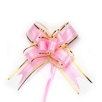 China 36mm Christmas Ribbon Pull Bows Bark Organza Ribbon Blue Color for sale