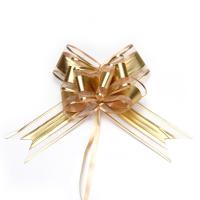 China 6in Silver Florist Pull Bows Matte Metallic Lines Organza Ribbon for sale