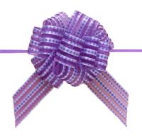 China Grid Lines Organza Ribbon Bow 6 Inch Gift Wrap Plastic Decoration for sale
