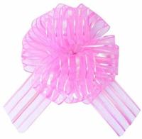 China 5 Lines Organza Giant Pull Bow 6 Inch Gift Packing Pink Purple for sale