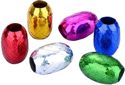 China Gold Holographic Curling Ribbon Decoration Ribbon Egg 5mm*10m for sale