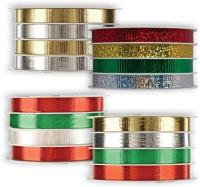 China Metallic crimped Custom Ribbon Rolls 10mm 10m Gift decoration for sale
