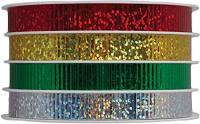China Metallic crimped Custom Ribbon Rolls 10mm 10m Gift decoration for sale