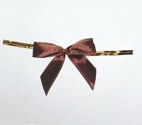 China Gift Wrapping Decoration Ribbon Bow Tie Hairpin Satin 3in for sale