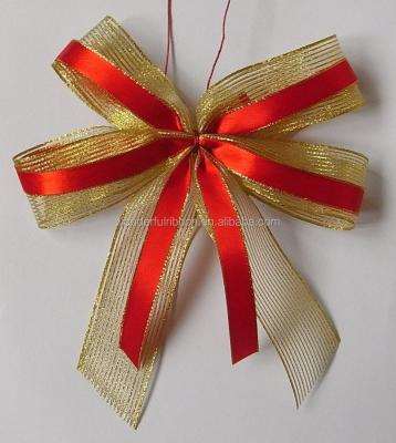 China 6inches Pre Tied Ribbon Bow Tie With Elastic Loop For Wrapping Pet Bone for sale