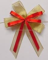 China 6inches Pre Tied Ribbon Bow Tie With Elastic Loop For Wrapping Pet Bone for sale
