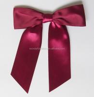 China 2in Metallic Red Ready Made Mini Satin Ribbon Bows For Invitation for sale
