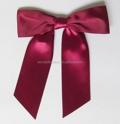 China 2in Metallic Red Ready Made Mini Satin Ribbon Bows For Invitation for sale