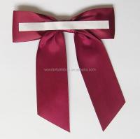 China 2in Metallic Red Ready Made Mini Satin Ribbon Bows For Invitation for sale
