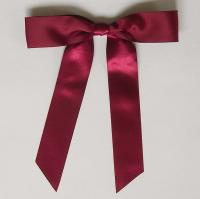 China 2in Metallic Red Ready Made Mini Satin Ribbon Bows For Invitation for sale