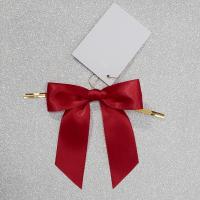China 3 Inches Satin Red Ribbon Bow Tie Christmas For Chocolate Candy Bag for sale
