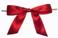 China Gift Wrap Red Satin Bow Tie 3 Inch Gift Packing Decoration ODM for sale