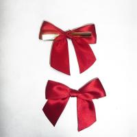 China Gift Wrap Red Satin Bow Tie 3 Inch Gift Packing Decoration ODM for sale