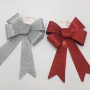 China 9cm Christmas Decoration Ribbon Bow Tie Glitter Cotton Material for sale