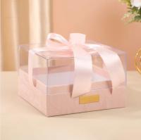 China Paper Gift Packing Box with Ribbon Custom Acrylic Cover Lid Transparent Chocolate Box for sale