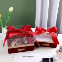 China Paper Gift Packing Box with Ribbon Custom Acrylic Cover Lid Transparent Chocolate Box for sale