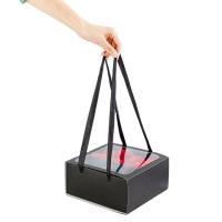 China Gift Craft Industrial White Transparent PVC Window Drawer Folding Mothers Day Gift Paper Package Box for sale