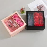 China Gift Craft Industrial White Transparent PVC Window Drawer Folding Mothers Day Gift Paper Package Box for sale