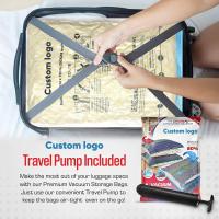 China Customized Size PET PE Storage Organizer Ziplock Bag for Space Saving Clothes Storage for sale