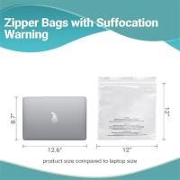 China Secure Zipper Closure Custom Logo Print Polybags for Suffocation Warning and Security for sale