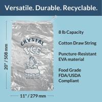 China Freezer Plastic Ice Cube Plastic Bag Customized Durable Reusable Mercantile 10 Lb Bags for sale