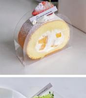 China Food Level PET Film Material Transparent Bread Cake Box for Small Wedding Pastry for sale
