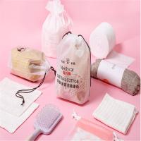 China Poly Drawstring Bag EVA Frosted Plastic Drawstring Storage Bag for Clothing Custom Logo for sale